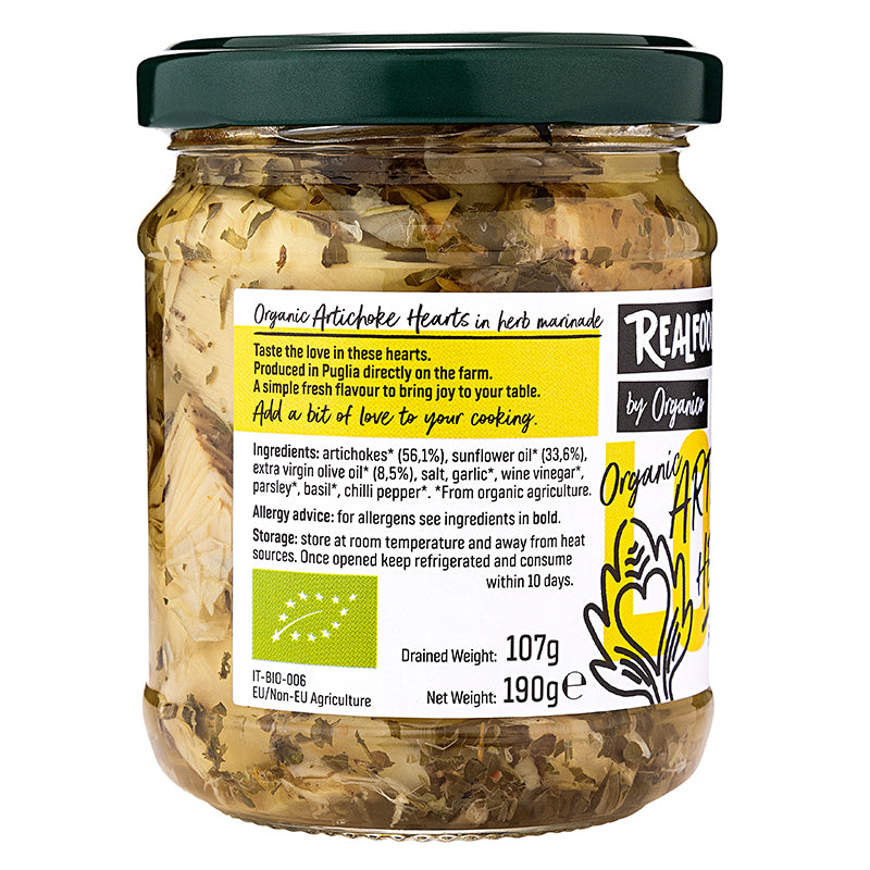 Organic Artichoke Hearts - Organico Realfoods