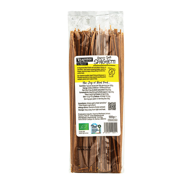 Organic Spelt Spaghetti - Organico Realfoods